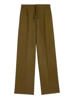 TOD'S Drawstring Pleated Trousers - Brown
