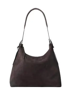 LEMAIRE Suede Shoulder Bag - Brown