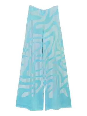 CIRCUS HOTEL Geometric-pattern Trousers - Blue