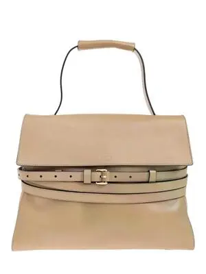 Moschino Tote Bag With Buckle Detail - Neutrals