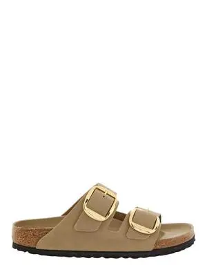 BIRKENSTOCK Arizona Leather Sliders - Light Brown