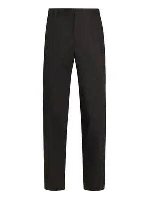Dolce & Gabbana Stretch Wool Canvas Trousers - Black