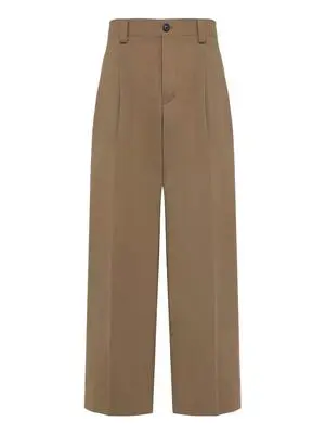 LANEUS Button-fastening Pocket Trousers - Brown