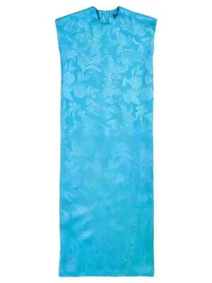 Balenciaga Patterned Mini Dress - Blue