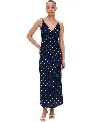 Baum Und Pferdgarten Atalia Midi Dress - Navy Creme Dot