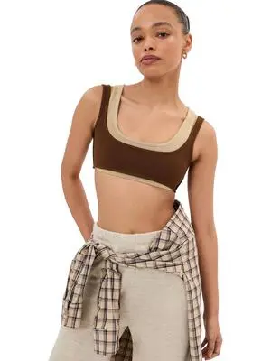 STATE & LAKE Jane Bralette Tan/brown