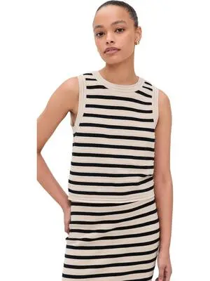 Z Supply Emori Striped Muscle Tank Top - Natural