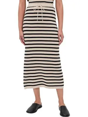 Z Supply Striped Knit Skirt - Natural