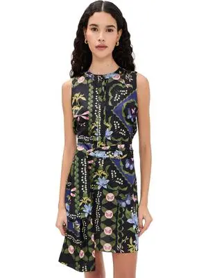 Misa Clover Mini Dress - Patchwork Butterfly