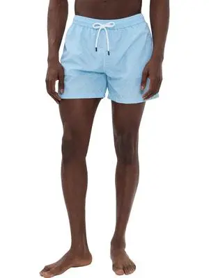 Fedeli Madeira Swim Trunks - Teal Circular Print