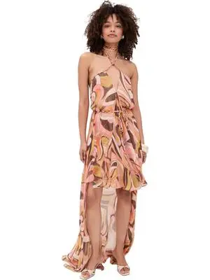 Alexis Gisela High-low Maxi Dress - Abstract Print