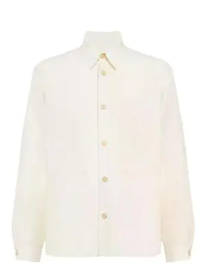 LANEUS Buttoned Pocket Overshirt Neutrals