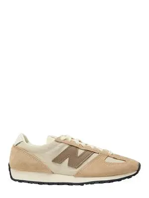 NEW BALANCE 471 Panelled Brushed Suede Sneakers - White