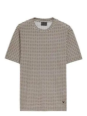 Emporio Armani Patterned Jersey T-shirt - Black