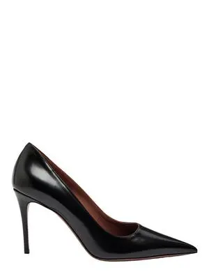 Paris Texas Vera 85 Leather Pumps - Black