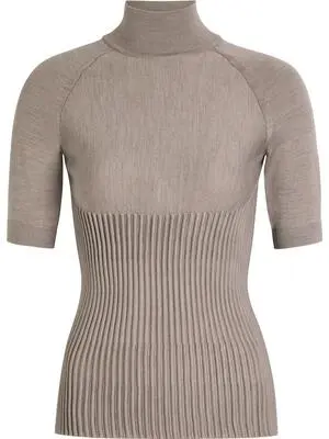 ALAÏA Ribbed Wool-Blend Top