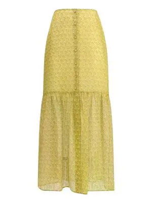 KRISTINA TI Leonine Maxi Skirt - Yellow