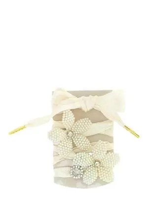 GOLDEN GOOSE Floral Charms Shoelaces - Neutrals