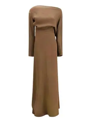 PETAR PETROV Asymmetric Maxi Dress - Brown