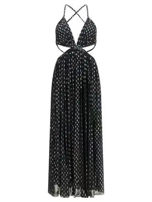 Zimmermann Daylight Braid Trim Cutout Maxi Dress - Black