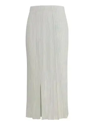 GONGDID DESIGN Pleated Midi Skirt - White