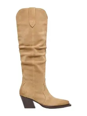 DOLCEVITA Buckly Tall Boots - Camel Suede