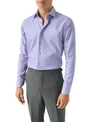 Eton Contemporary Fit Semi Solid Dress Shirt - Light Purple