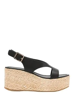 PALOMA BARCELO Hudson Wedge Sandals - Black