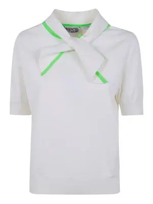 Essentiel Antwerp Contrast Colour Polo - White