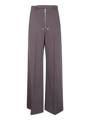 Rick Owens Tailored Wide Belas Trousers Gray