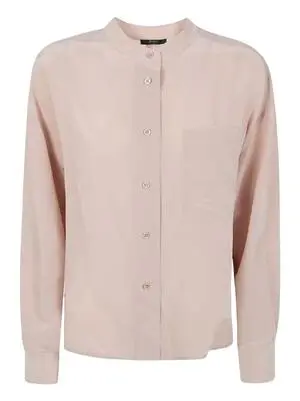 Seventy Mixed Silk Sand Wash Shirt - Pink