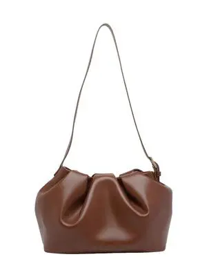 THEMOIRE Athena Bucket Vegan Fabric Bag - Brown