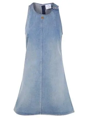 COURREGES A-line Denim Dress - Blue