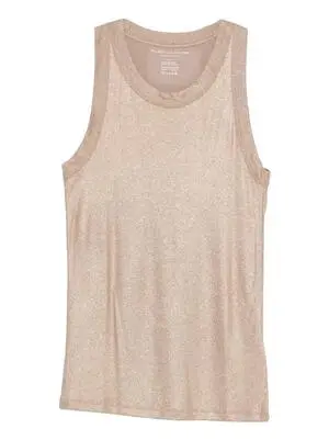 Majestic International Lurex Tank - Brown