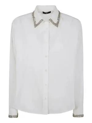 Seventy Popeline Embroidered Stone Shirt - White