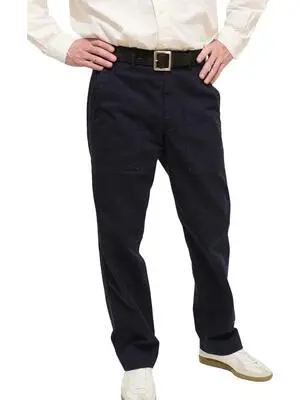 ALEX MILL Cotton Herringbone Field Pants - Navy