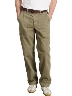 ALEX MILL Cotton Herringbone Field Pants - Vintage Olive