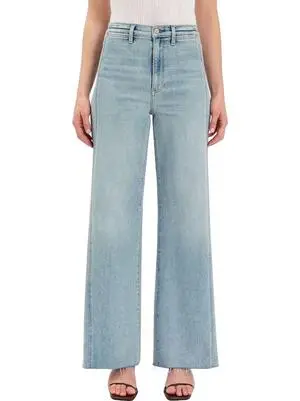 DAZE Far Out High-waist Wide-leg Jeans - Hot Streak