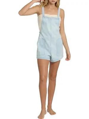 BILLABONG Beach Crush Denim Shortalls - Blue Mist