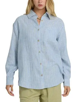 BILLABONG Wanderer Stripe Cotton Shirt - Twilight Blue