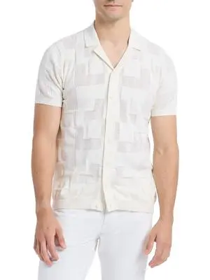 Robert Graham Drayford Short Sleeve Sweater Off White