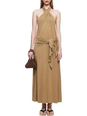 Lioness Halter Maxi Dress - Topaz