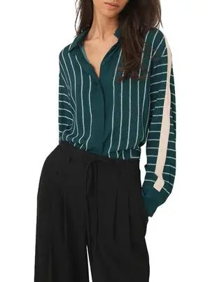 MINT VELVET Striped Button-Front Shirt