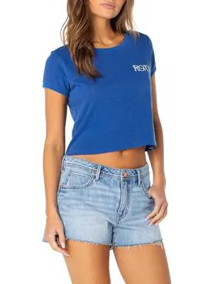 Roxy Graphic Cropped T-shirt - Surf The Web Beach Day