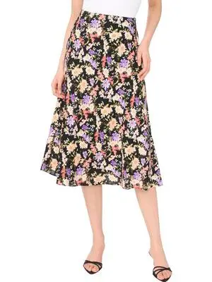 CECE DUPRAZ Bias Cut Satin Midi Skirt - Rich Black