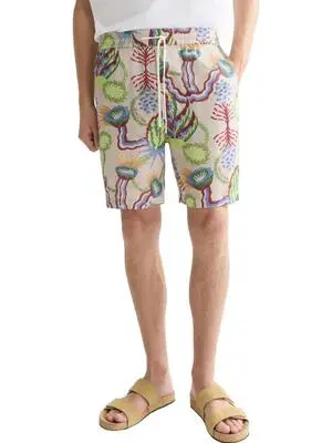 Scotch & Soda Relaxed Fit Bermuda Shorts - Desert Floral Infinity