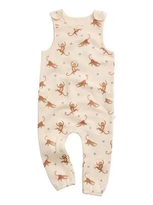 MORI Monkey Dungarees - Monkey Print