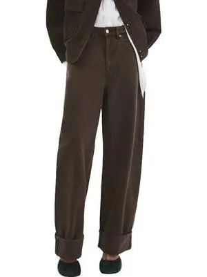 Mango Cuffed Balloon Jeans - Chocolate