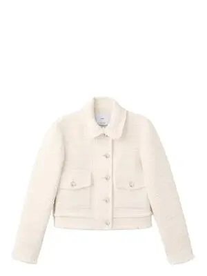 Mango Tweed Jacket - Ecru