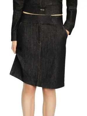Mango Denim Skirt - Black